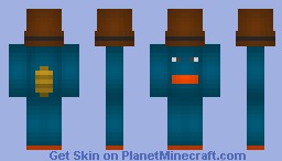 Agent P (Perry the platypus) (20 subbies celebration) Minecraft Skin