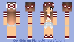 Beautiful cute girl with flower crown Minecraft Skin