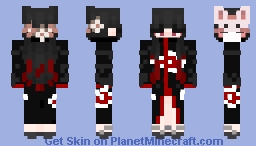 Kitsune Akatsuki Skin Minecraft Skin