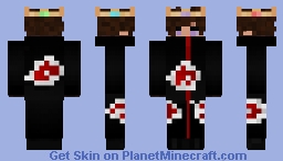 My Skin with Akatsuki Cloak Minecraft Skin