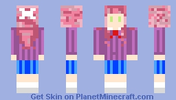 Monika from Doki Doki Anime Club Minecraft Skin