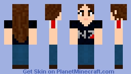 Mass Effect Girl Minecraft Skin