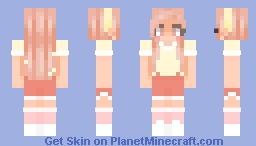 pastel yellow and pink Minecraft Skin