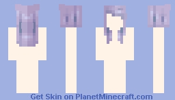 sky lavender // purple/blue hair base Minecraft Skin