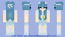Bee overalls - blue girl Minecraft Skin