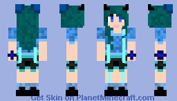 blue demon Minecraft Skin