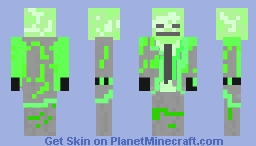 Radioactive Skeleton Minecraft Skin