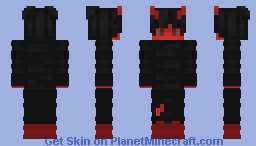 red and black emo Minecraft Skin