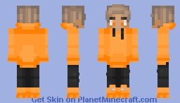 Purpled but Orange Minecraft Skin