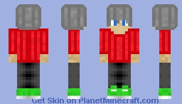 GRAY HAIRED BOY BLACK PANTS VERSION Minecraft Skin