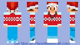 a nice holiday twist on my normal skin Minecraft Skin