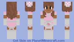Girl in Pink Maid Outfit Minecraft Skin