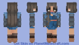 A hot blue mess Minecraft Skin