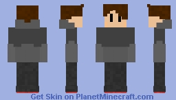 Moony Gray Hoodie Minecraft Skin
