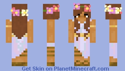 Flower Crown Girl Minecraft Skin
