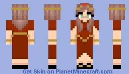 Red Dressed Queen Minecraft Skin