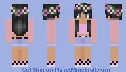 Pink flower Minecraft Skin