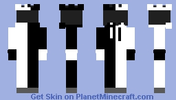 the black and white king Minecraft Skin