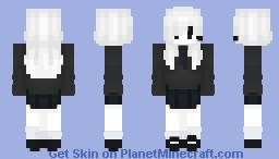 Black Kitsune School girl Minecraft Skin