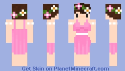 Pink Dress Minecraft Skin