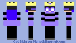 bee but with purple and glasses Minecraft Skin