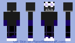vampire boy with custom clout glasses and black jumper Minecraft Skin