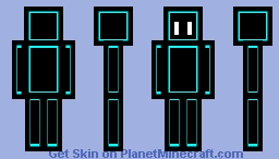 light blue outline boi Minecraft Skin
