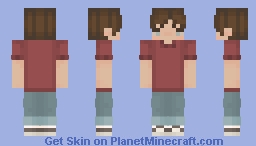 simple red shirt Minecraft Skin