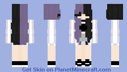 Purple and Black Split Dye Minecraft Skin