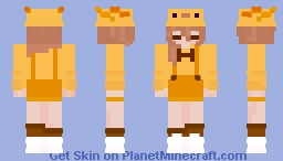 yellow axolotl Minecraft Skin