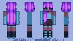 ~Looking up at the galaxy~ Minecraft Skin