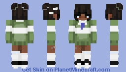 preppy green Minecraft Skin