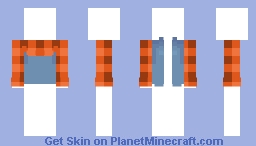 Denim Jacket with checkered sleeves Minecraft Skin