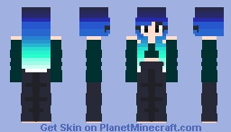 cute blue cozy girl Minecraft Skin
