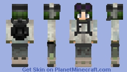 girl in a orange outfit Minecraft Skin