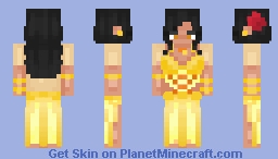 Yellow Belly Dancer Minecraft Skin