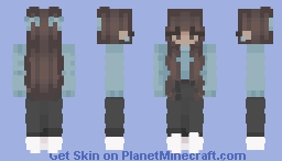 Blue Beautiful Mountains Minecraft Skin