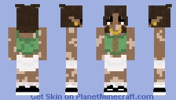 Cottagecore elf with Vitiligo Minecraft Skin
