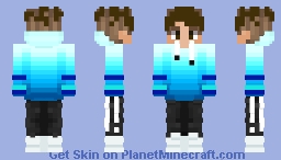 blue gradient Minecraft Skin