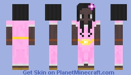 Medieval Rich Princess Pink Dress Minecraft Skin