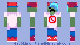 Creeper but he is BF of fnf Minecraft Skin