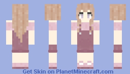 Purple Overalls Girl Minecraft Skin