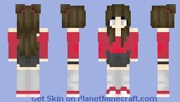 Girl in Red Top Minecraft Skin