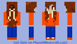 Orange Hoodie Minecraft Skin