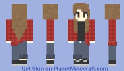 Red chequered shirt Minecraft Skin