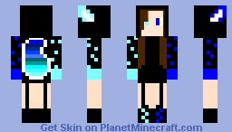Blue girl Minecraft Skin
