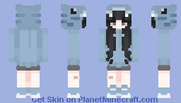 blue shark girl Minecraft Skin
