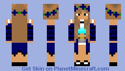 cute blue Minecraft Skin