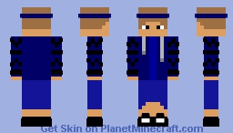 cute blue Minecraft Skin