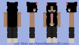 pink devil horns Minecraft Skin